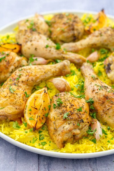 Lemon and garlic chicken traybake - Easy Peasy Foodie