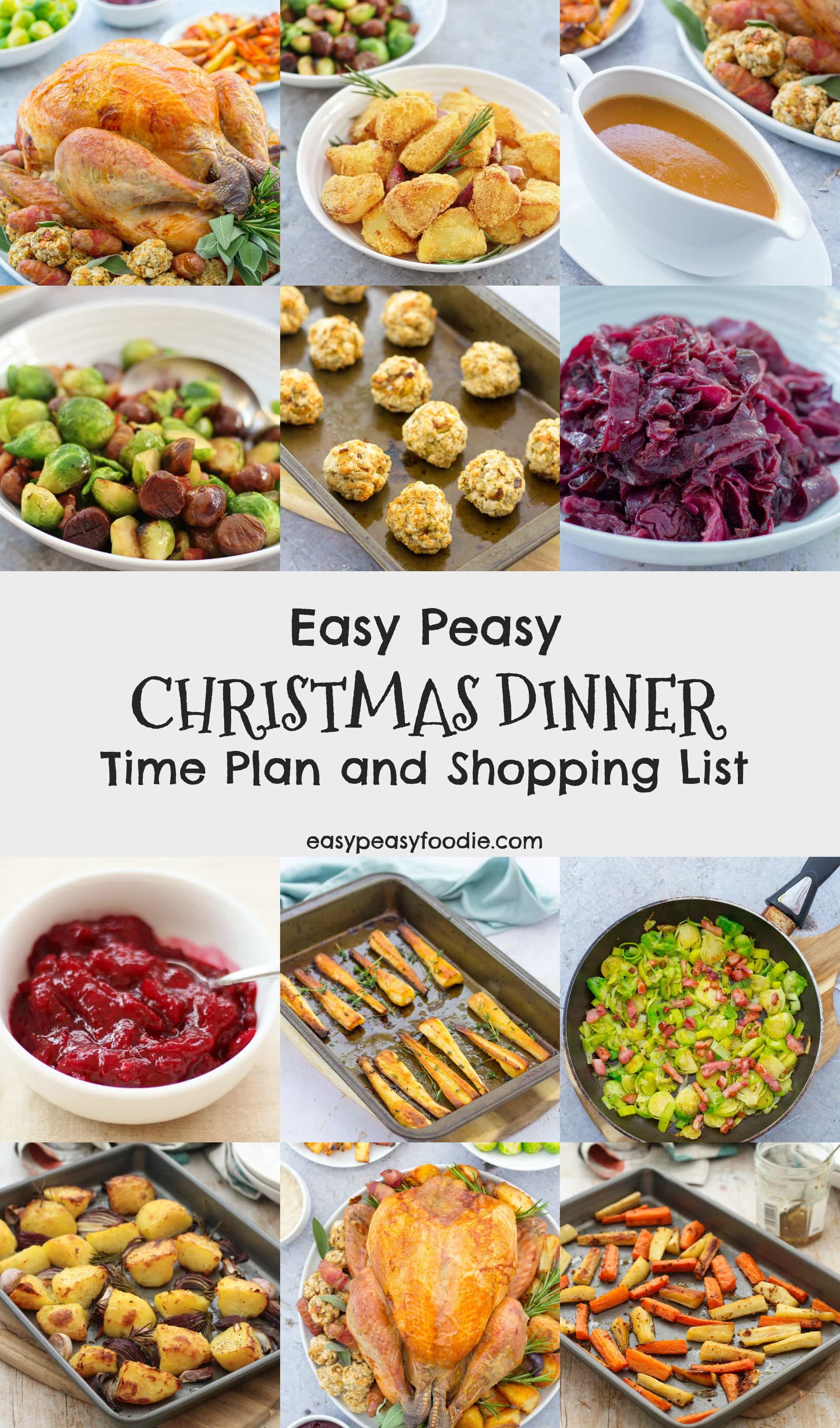 Easy Peasy Christmas Dinner Time Plan And Shopping List Easy Peasy Foodie