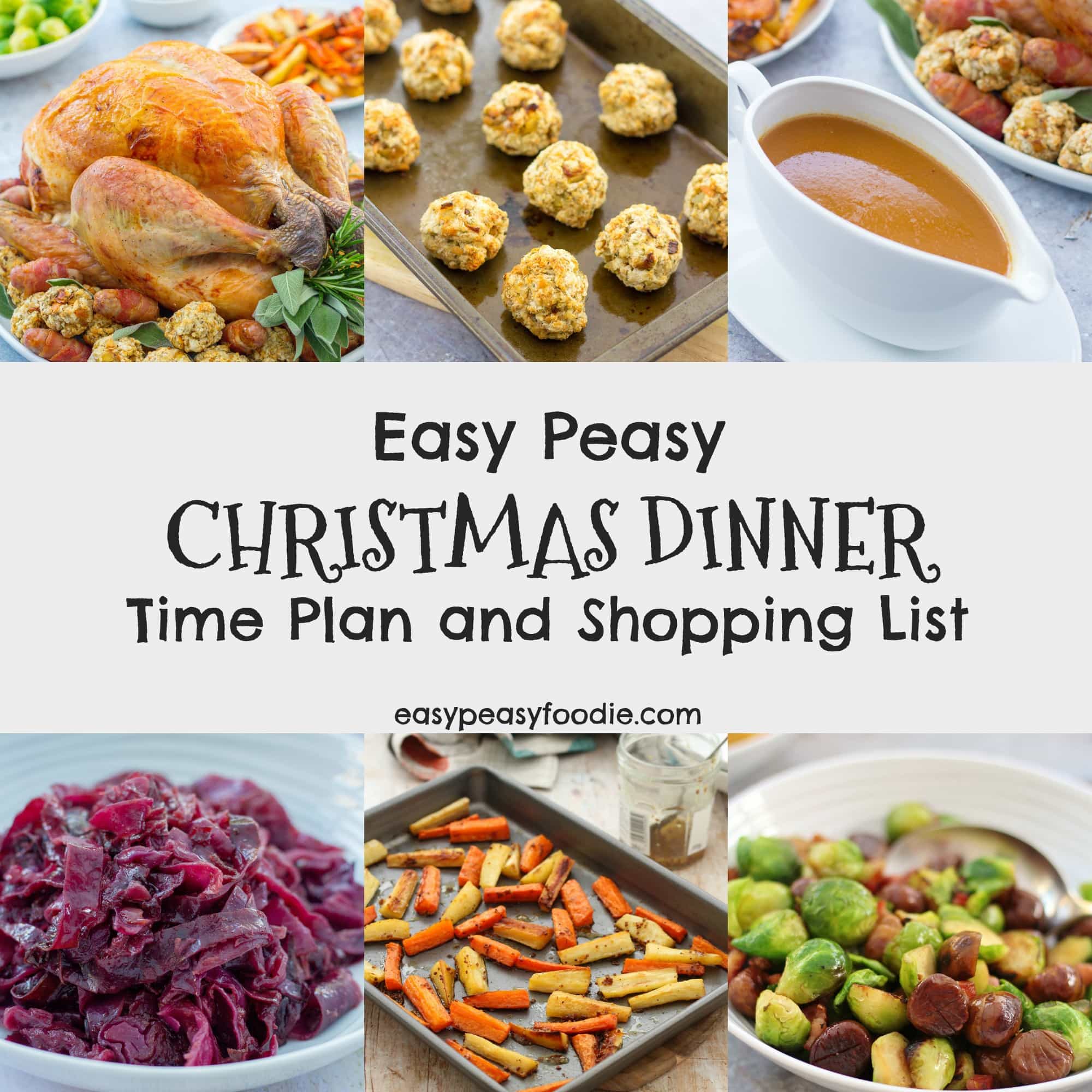 Easy Peasy Christmas Dinner Time Plan And Shopping List Easy Peasy Foodie