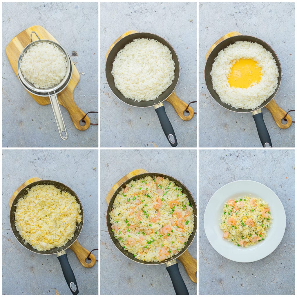 Egg Fried Rice with Prawns and Peas - Easy Peasy Foodie
