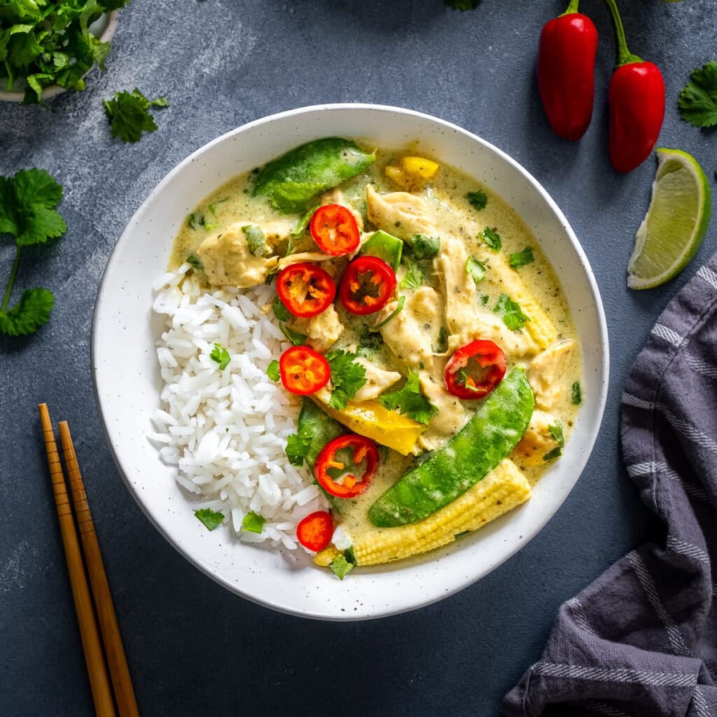 Leftover Turkey Thai Green Curry - Easy Peasy Foodie