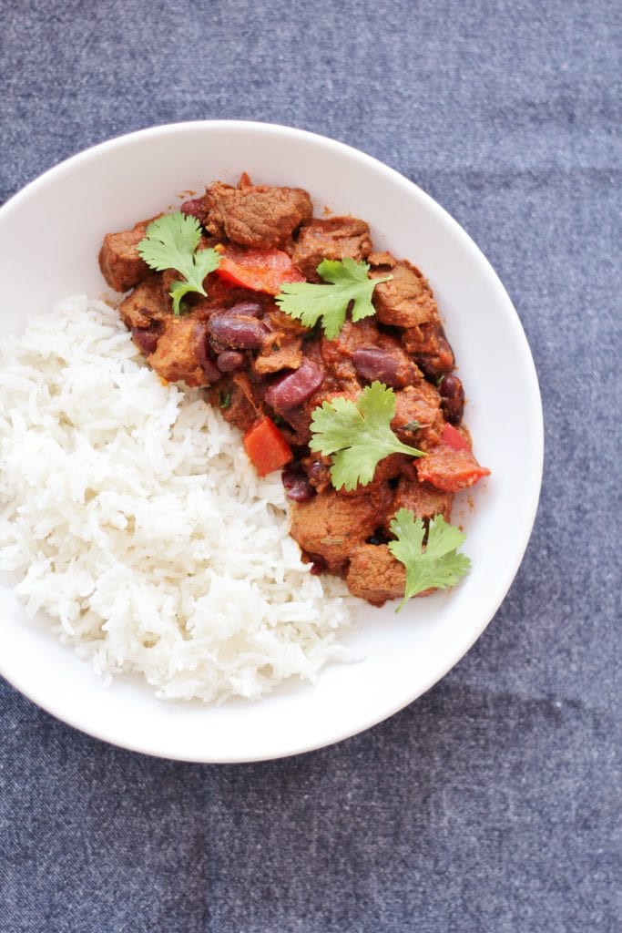 Slow Cooked Chunky Beef Chilli - Easy Peasy Foodie