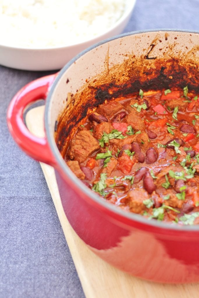 Slow Cooked Chunky Beef Chilli - Easy Peasy Foodie