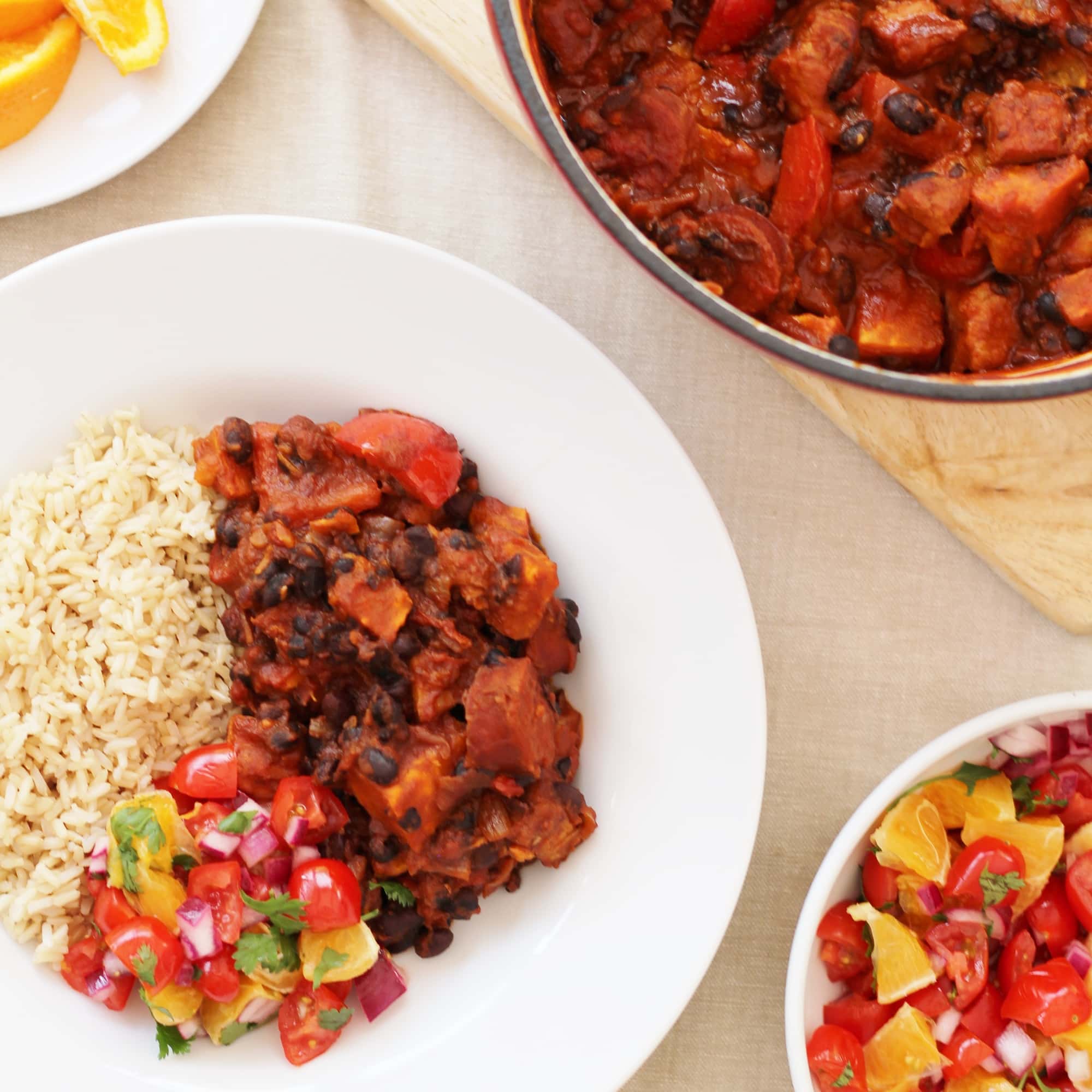 Easy Brazilian Feijoada with Orange and Tomato Salsa - Easy Peasy Foodie