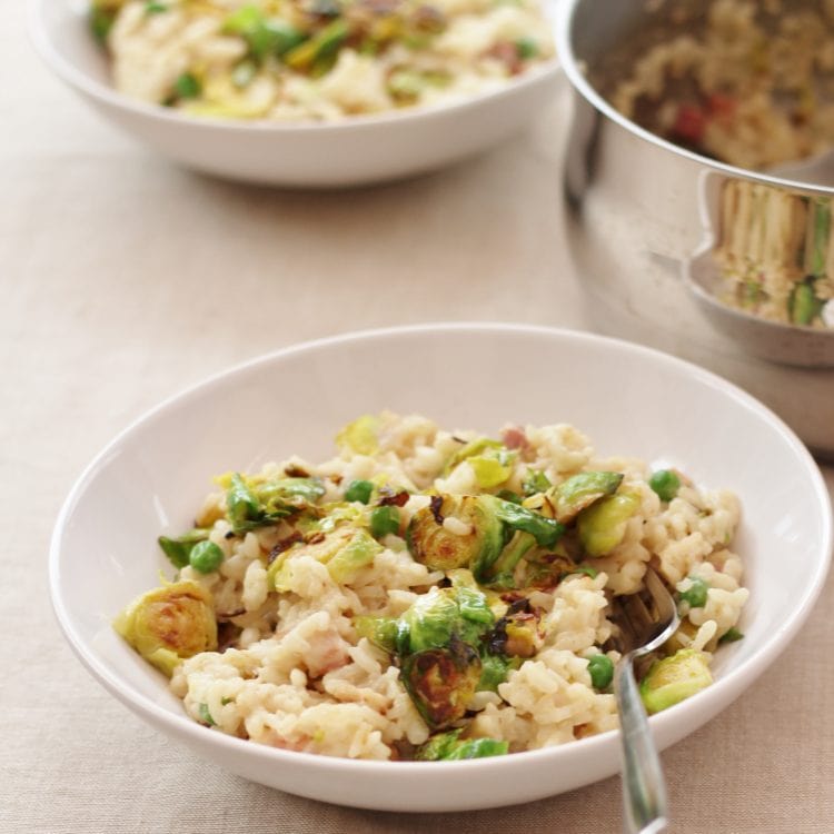 Ham, Pea and Sprout Risotto - Easy Peasy Foodie