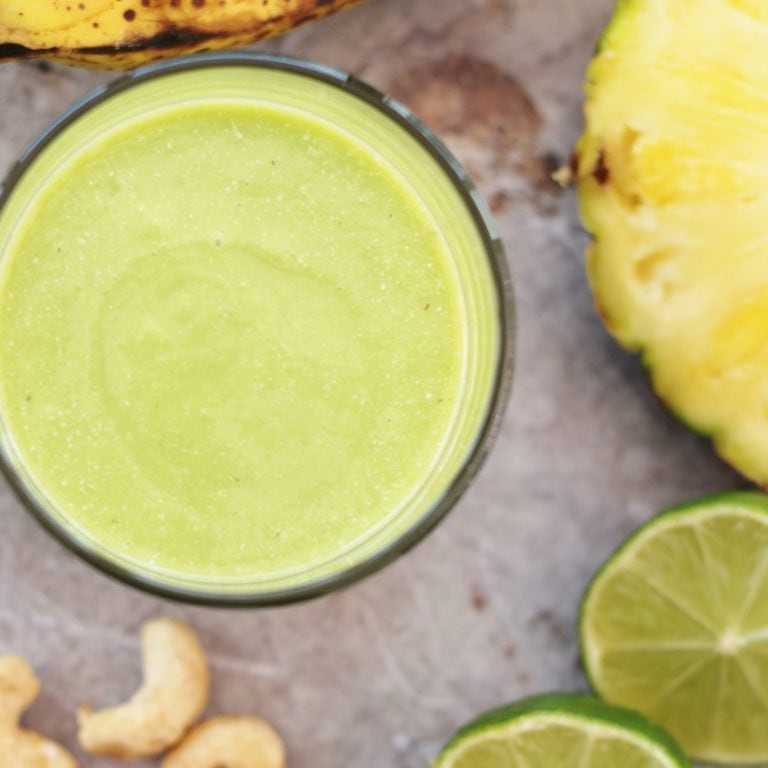Pineapple, Mango, Coconut and Cashew Nut Smoothie (Vegan) - Easy Peasy ...