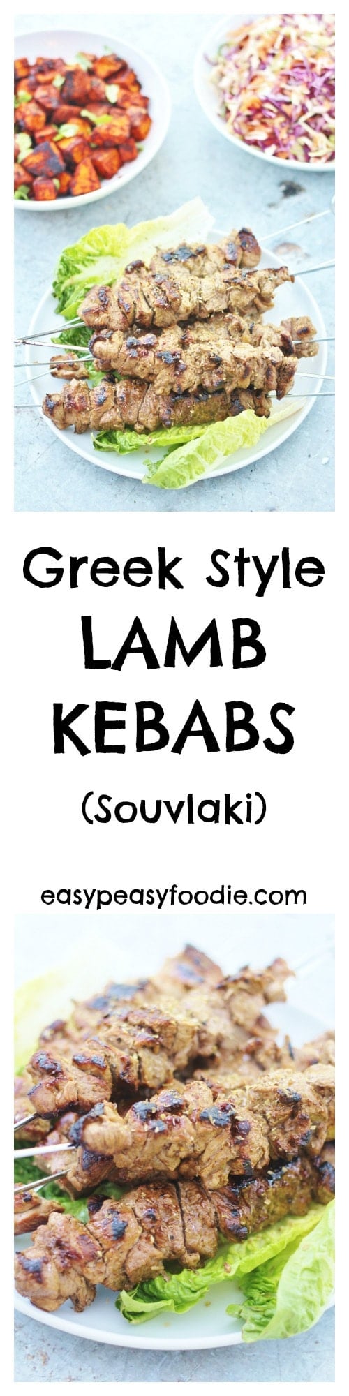 Greek Style Lamb Kebabs (Souvlaki) - Easy Peasy Foodie