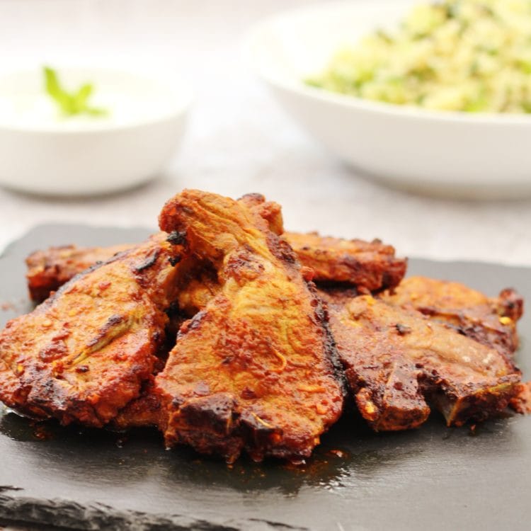 Moroccan Lamb Chops with Yogurt and Cucumber Sauce - Easy Peasy Foodie