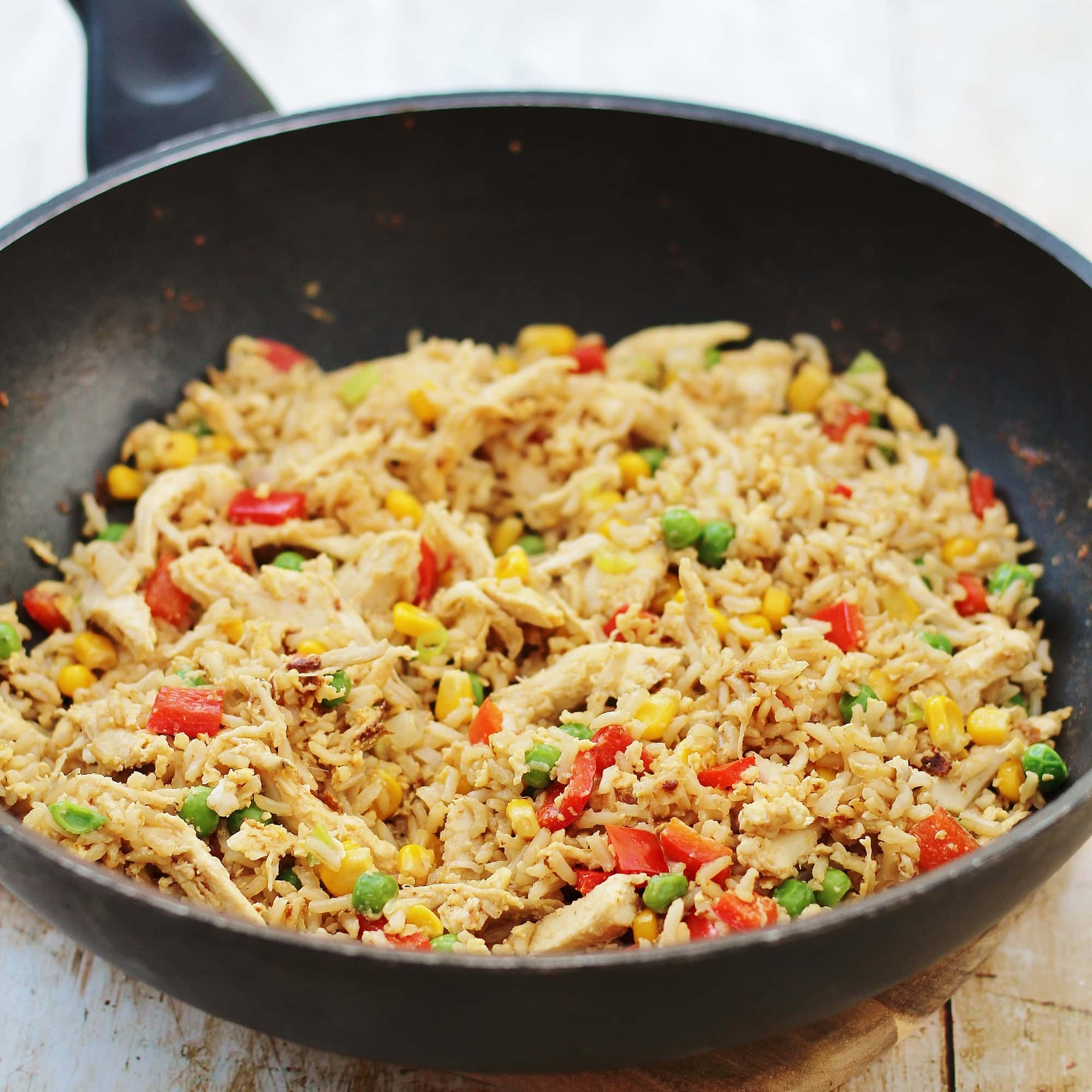 Leftover Chicken and Egg Fried Rice - Easy Peasy Foodie