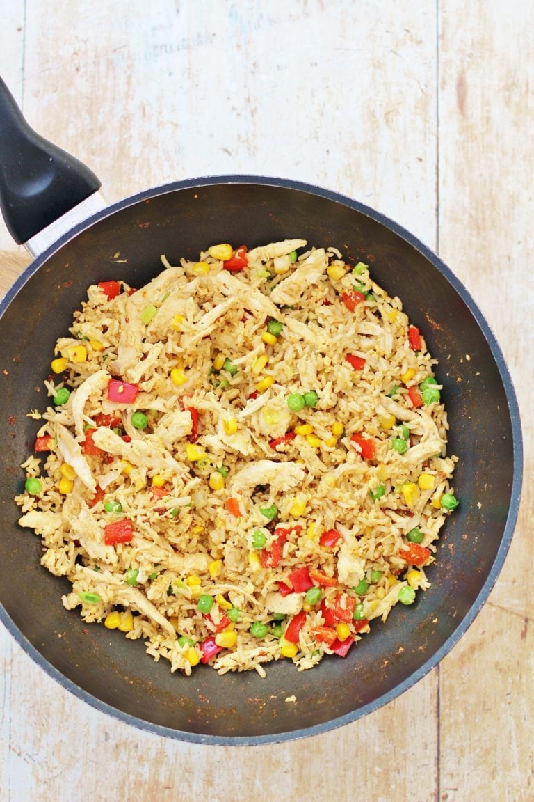 Leftover Chicken and Egg Fried Rice - Easy Peasy Foodie