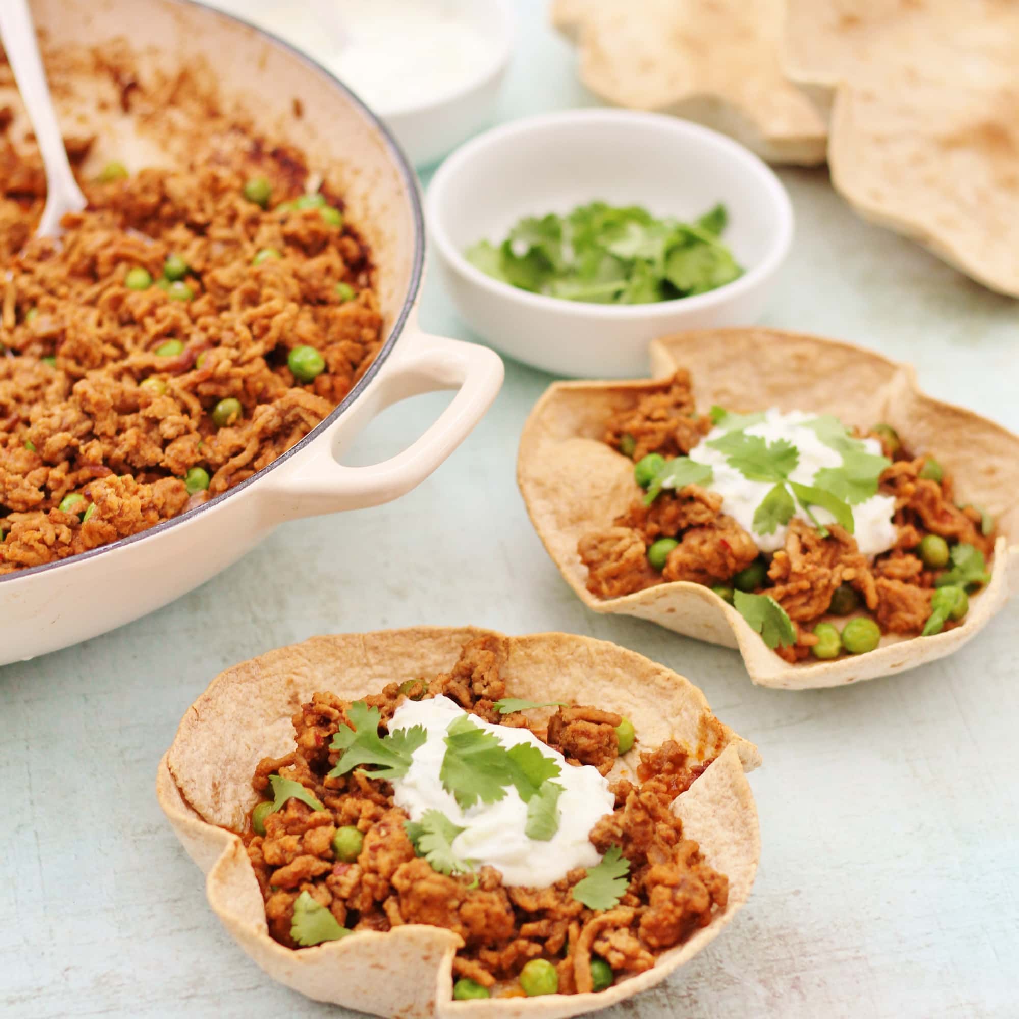 Lamb Keema Chapati Bowls - Easy Peasy Foodie