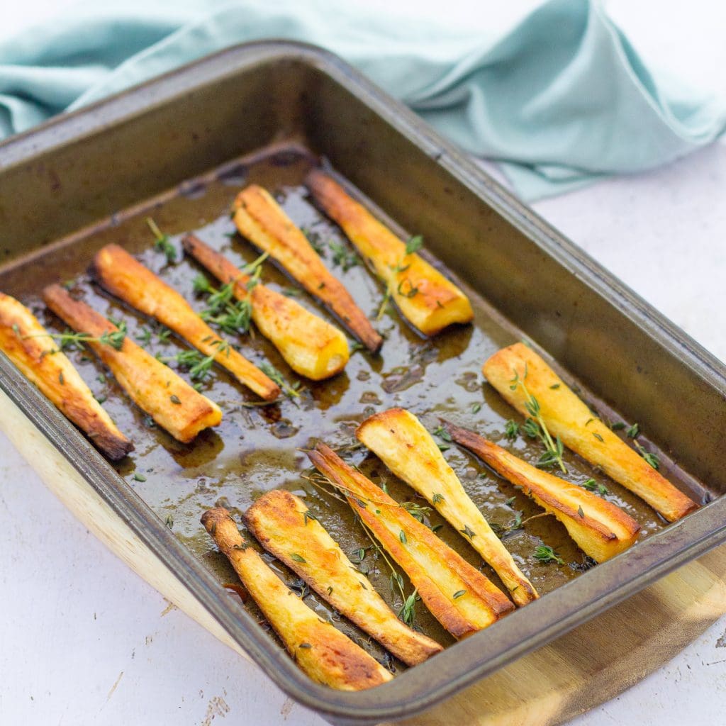 Roast Parsnips with Honey and Thyme - Easy Peasy Foodie