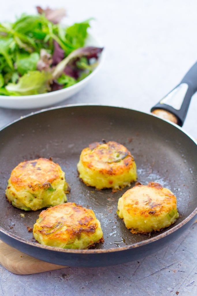 Leftover Sprouts Bubble and Squeak Cakes - Easy Peasy Foodie