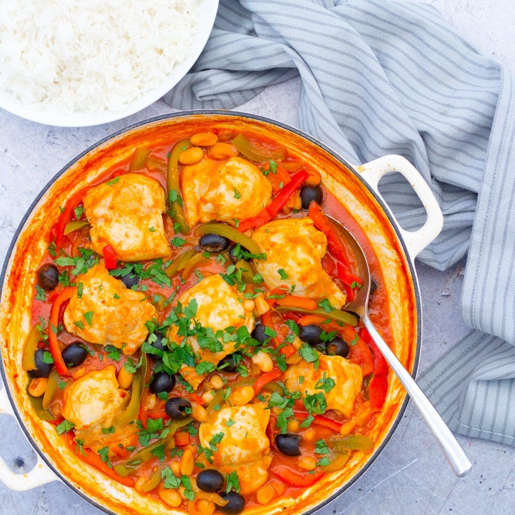 Easy Spanish Chicken Stew - Easy Peasy Foodie