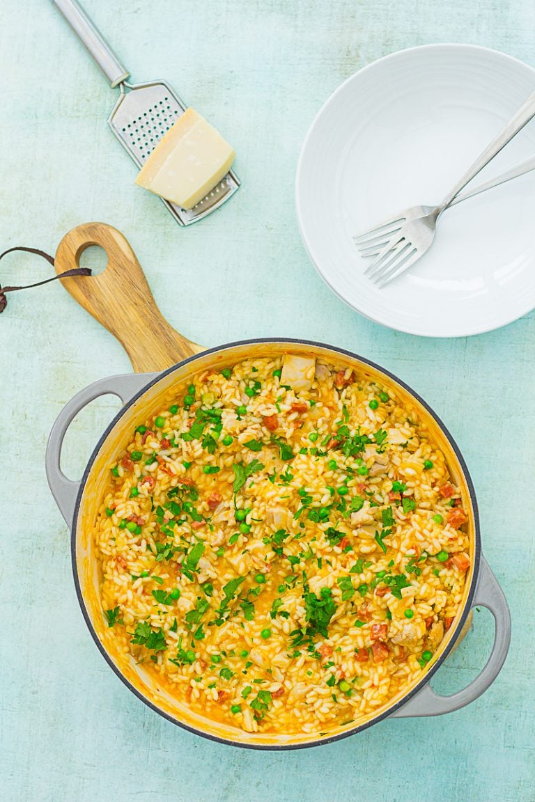 Easy Chicken and Chorizo Risotto - Easy Peasy Foodie