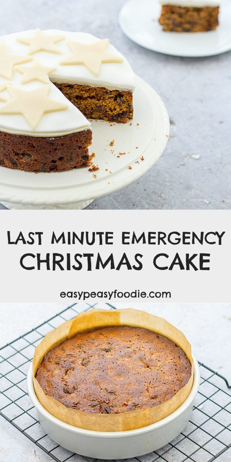 Last Minute Emergency Christmas Cake - Easy Peasy Foodie
