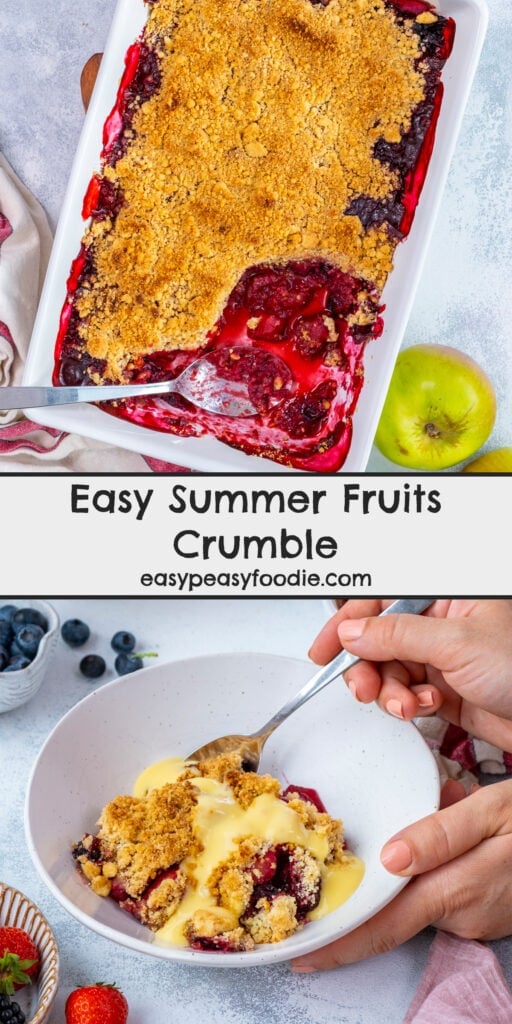 Easy Summer Fruits Crumble - Easy Peasy Foodie