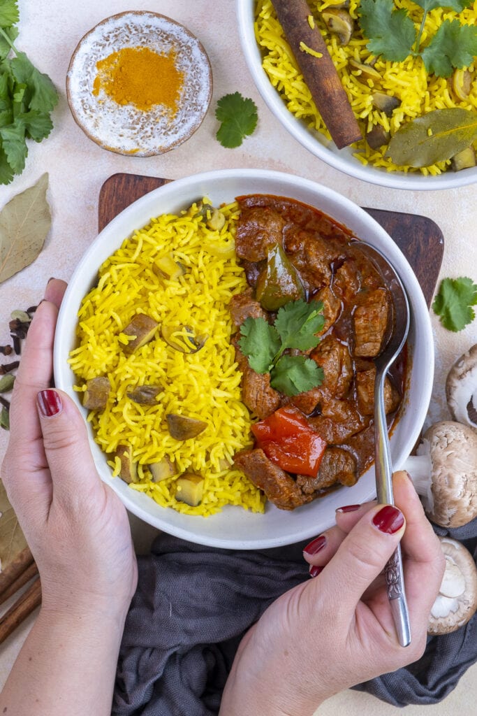 Easy Mushroom Pilau Rice - Easy Peasy Foodie