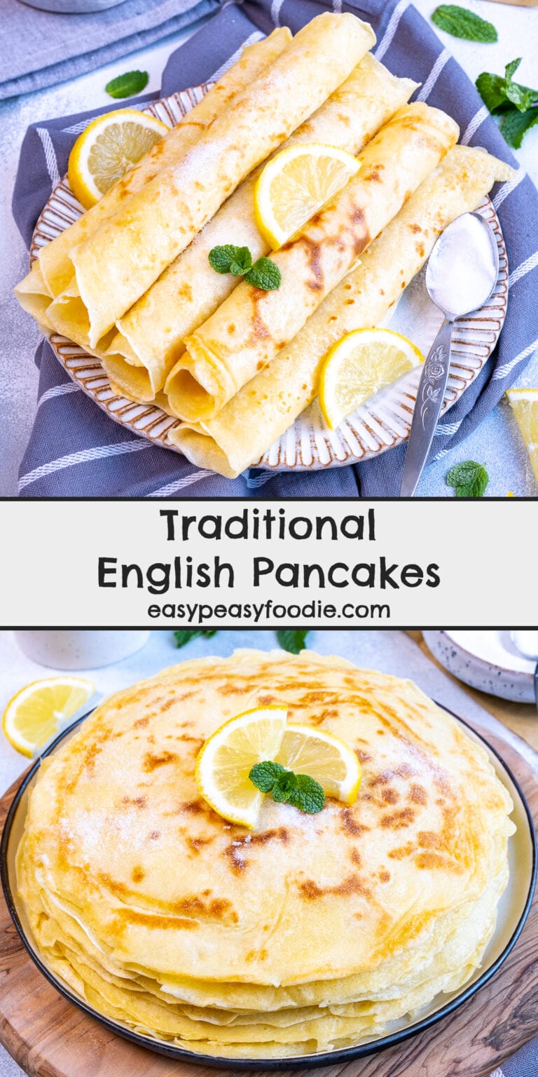 Traditional English Pancakes - Easy Peasy Foodie