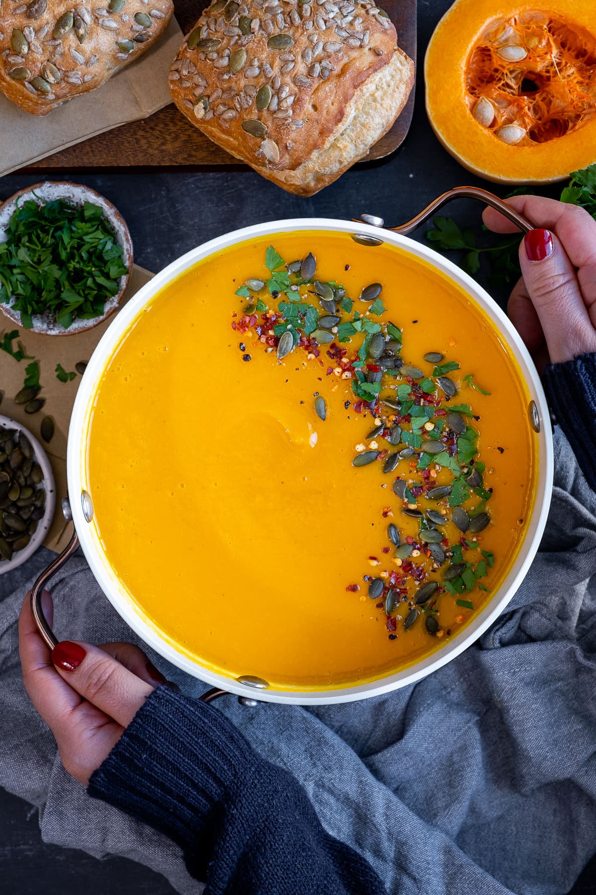 Easy Sweet Potato And Butternut Squash Soup Easy Peasy Foodie Easy Sweet Potato And Butternut Squash Soup Easy Peasy Foodie