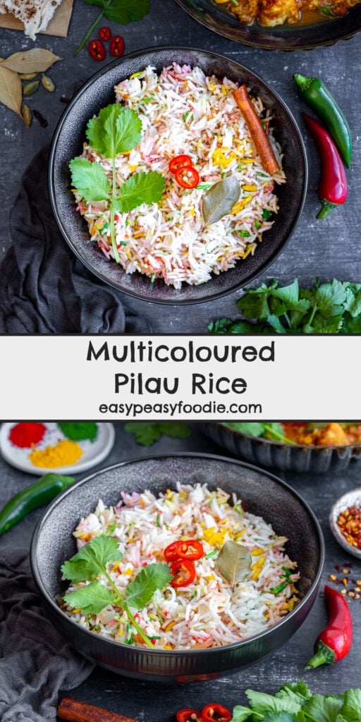 Multicoloured Pilau Rice - Easy Peasy Foodie