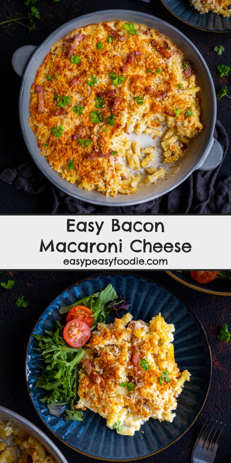 Easy Bacon Macaroni Cheese - Easy Peasy Foodie