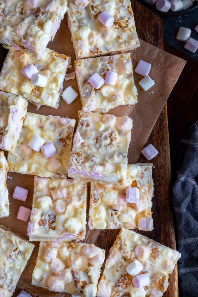 Easy White Chocolate Rocky Road (Only 3 Ingredients!) - Easy Peasy Foodie