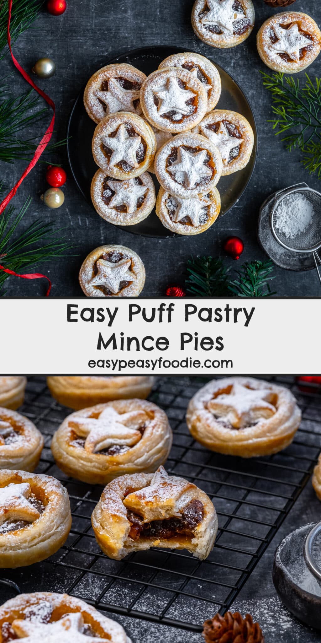 Easy Puff Pastry Mince Pies (Only 3 ingredients!) - Easy Peasy Foodie