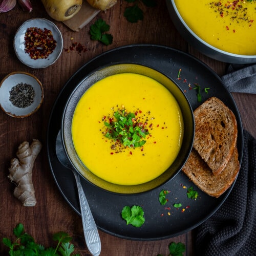 Spicy Parsnip Soup Vegan Easy Peasy Foodie