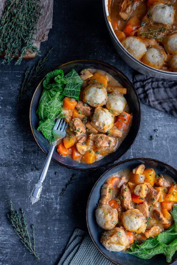 Traditional Beef Stew and Suet Dumplings - Easy Peasy Foodie