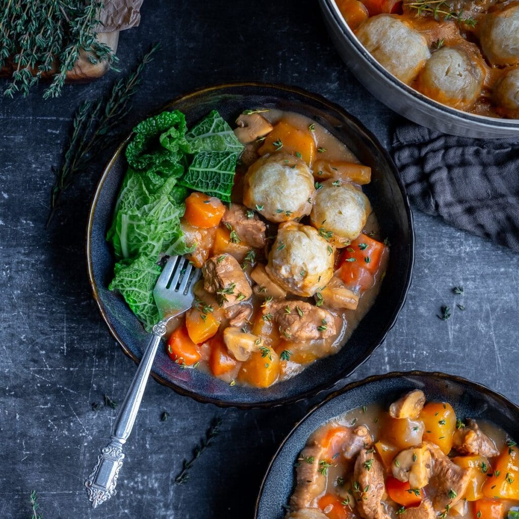 Traditional Beef Stew and Suet Dumplings - Easy Peasy Foodie