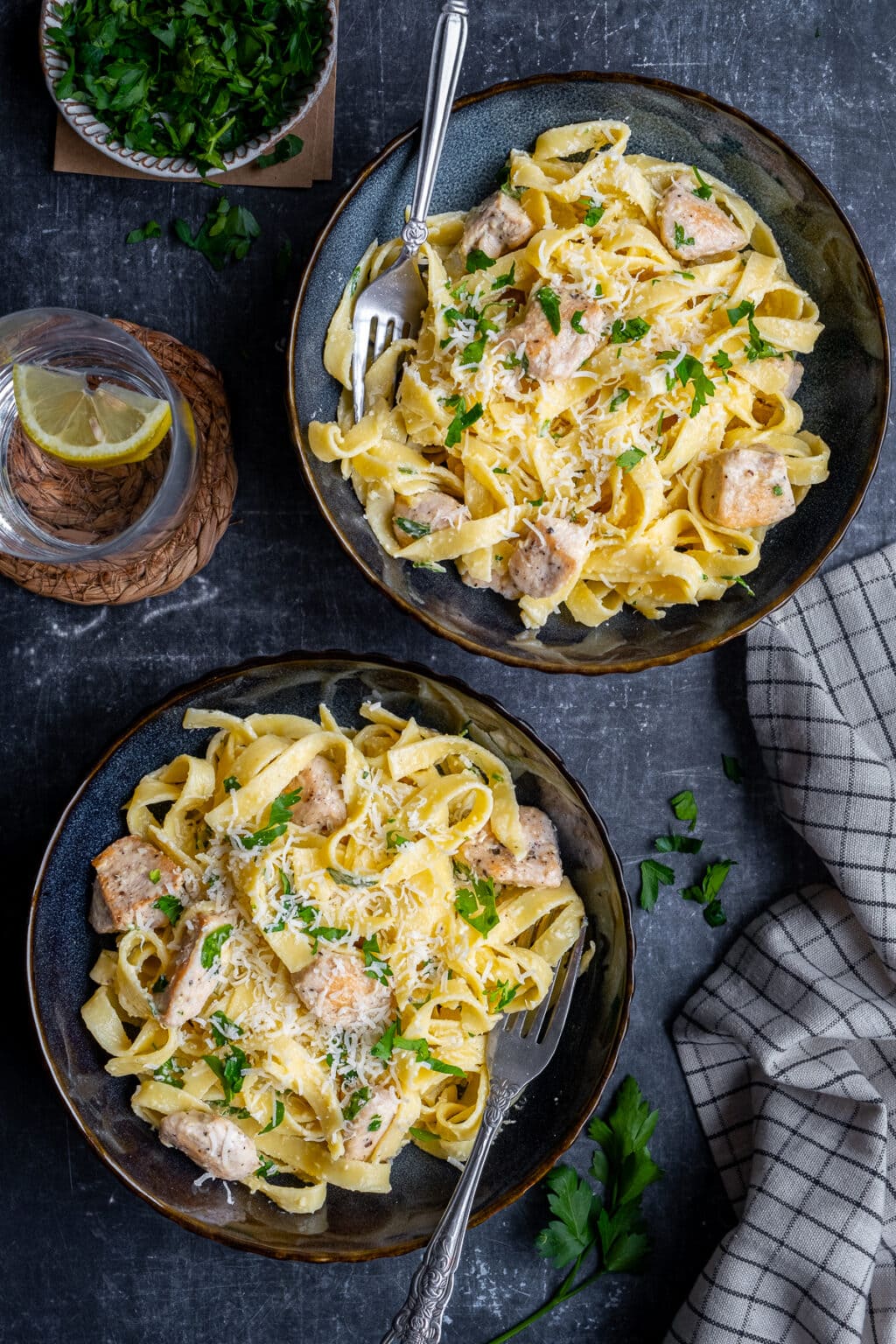 Creamy Chicken Tagliatelle - Easy Peasy Foodie