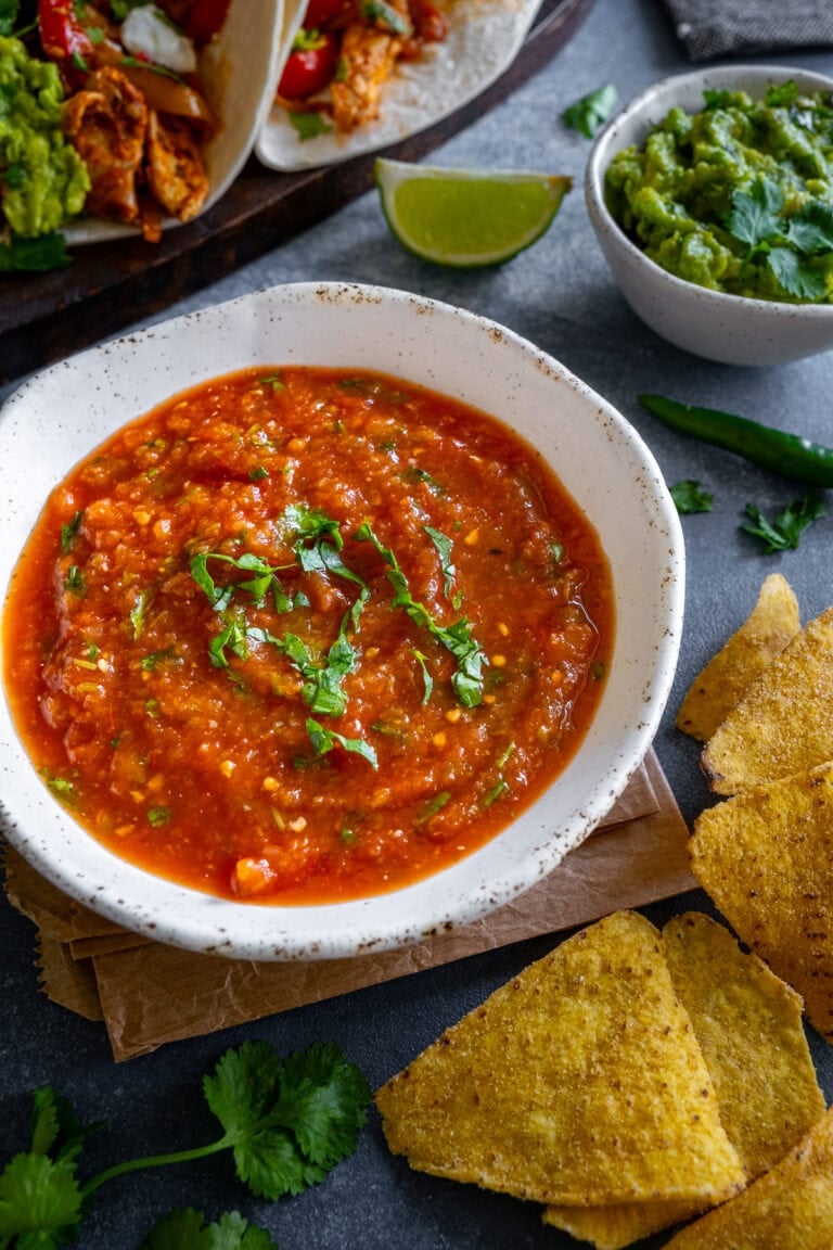 Easy Homemade Salsa (Salsa Roja) - Easy Peasy Foodie