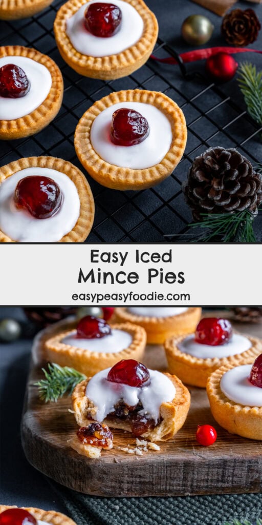 Iced Mince Pies - Easy Peasy Foodie