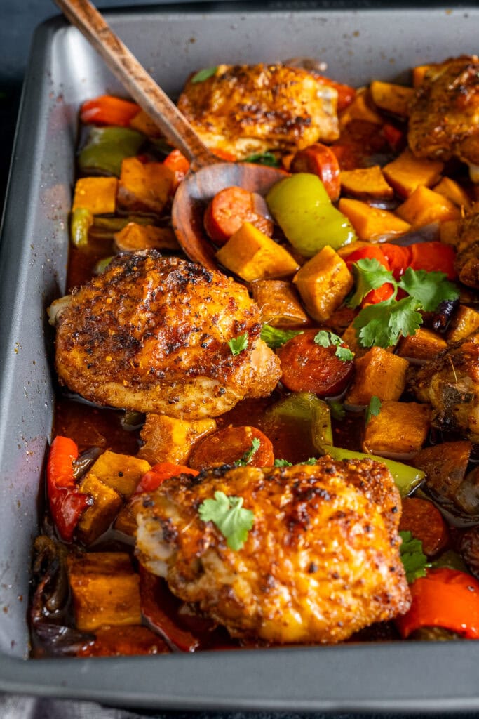 Cajun Chicken Traybake - Easy Peasy Foodie
